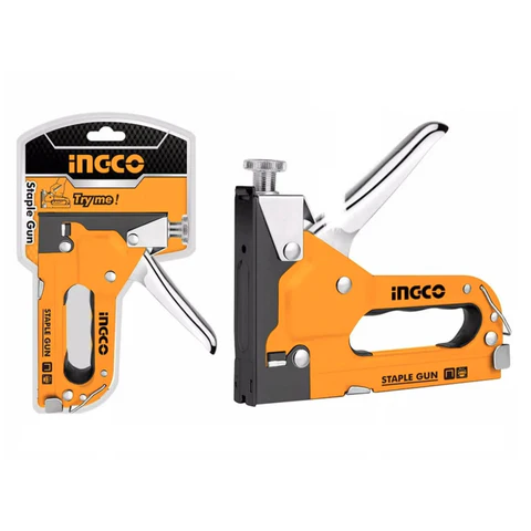 INGCO Staple Gun HSG14018 | Heavy-Duty Stapler (0.7mm Wire, 11.3mm Crown)