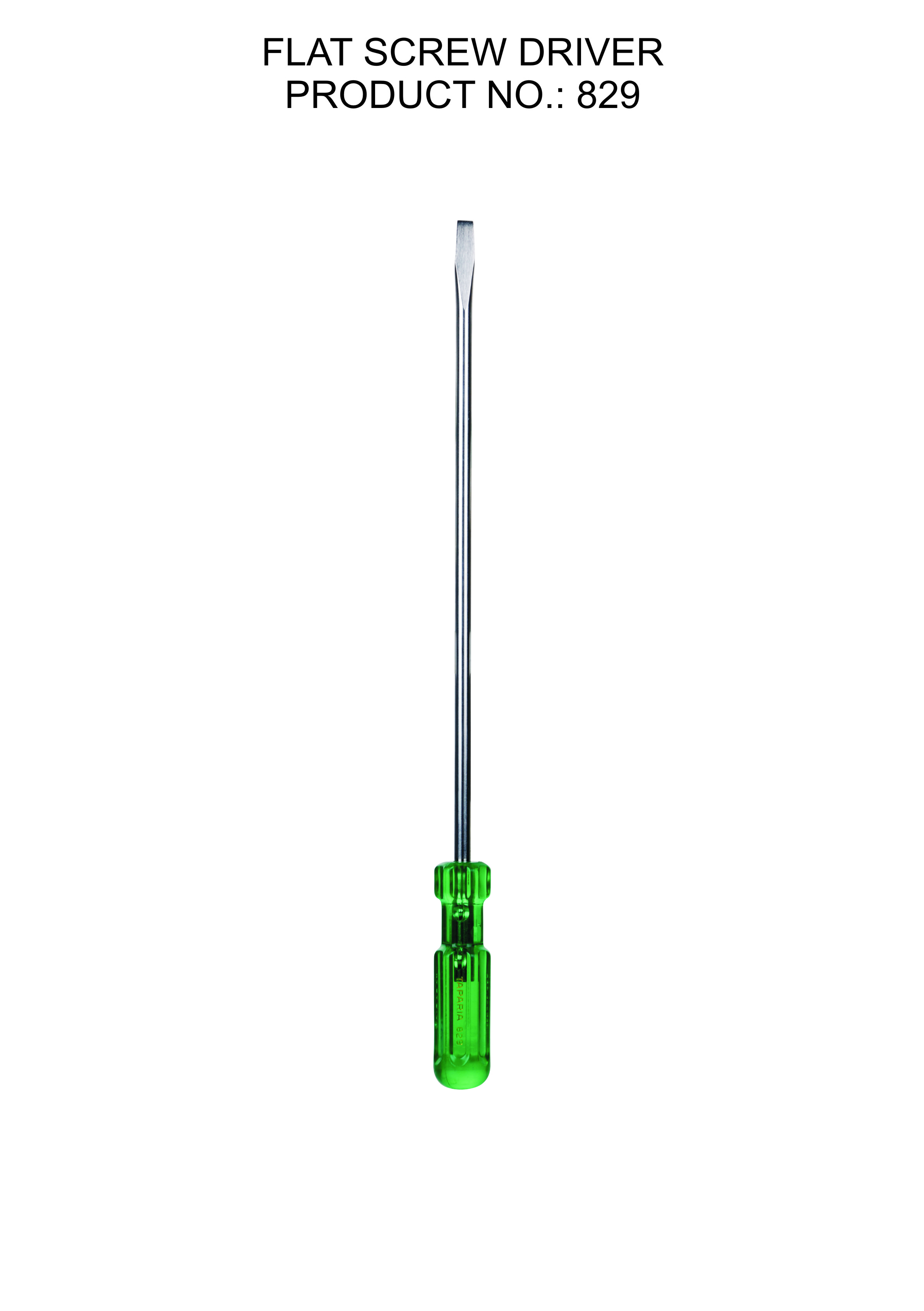 Taparia Flat Screwdriver 829 – 300mm Blade, 8mm Tip – Extra-Long ...
