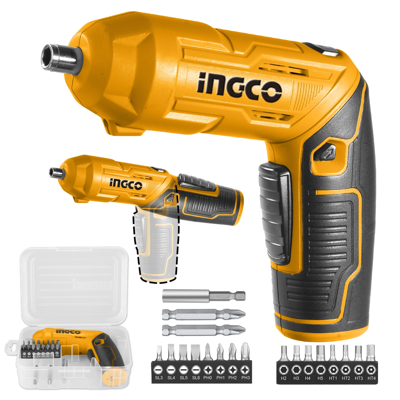 INGCO Lithium-Ion Cordless Screwdriver 4V – Compact & Powerful