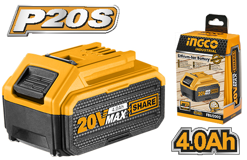 INGCO Lithium-Ion Battery Pack FBLI20021 (20V, 4.0Ah)